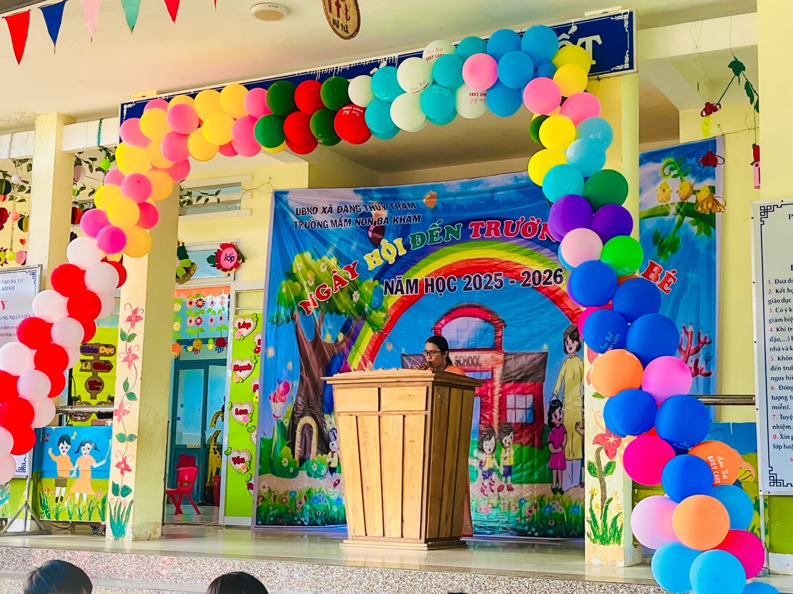 NGÀY HỘI ĐẾN TRƯỜNG CỦA BÉ, NĂM HỌC 2025 – 2026 Trường Mầm non Ba Khâm, xã Đặng Thùy Trâm